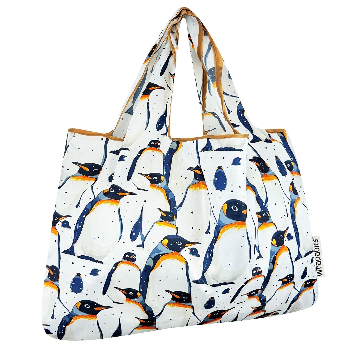 Wrapables Large Foldable Tote Nylon Reusable Grocery Bags, King Penguin ...