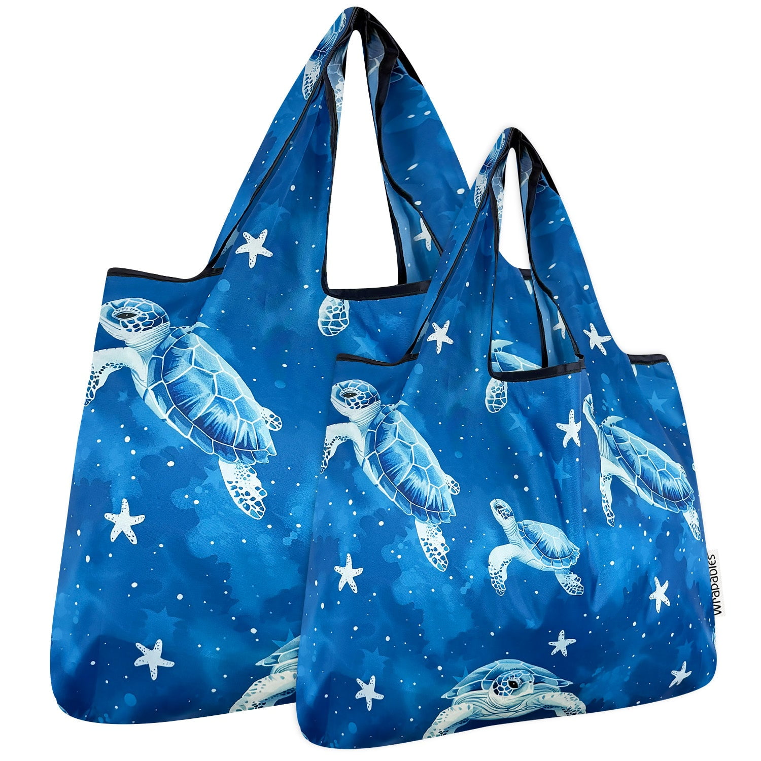 Wrapables Large & Small Foldable Tote Nylon Reusable Grocery Bags, Set ...