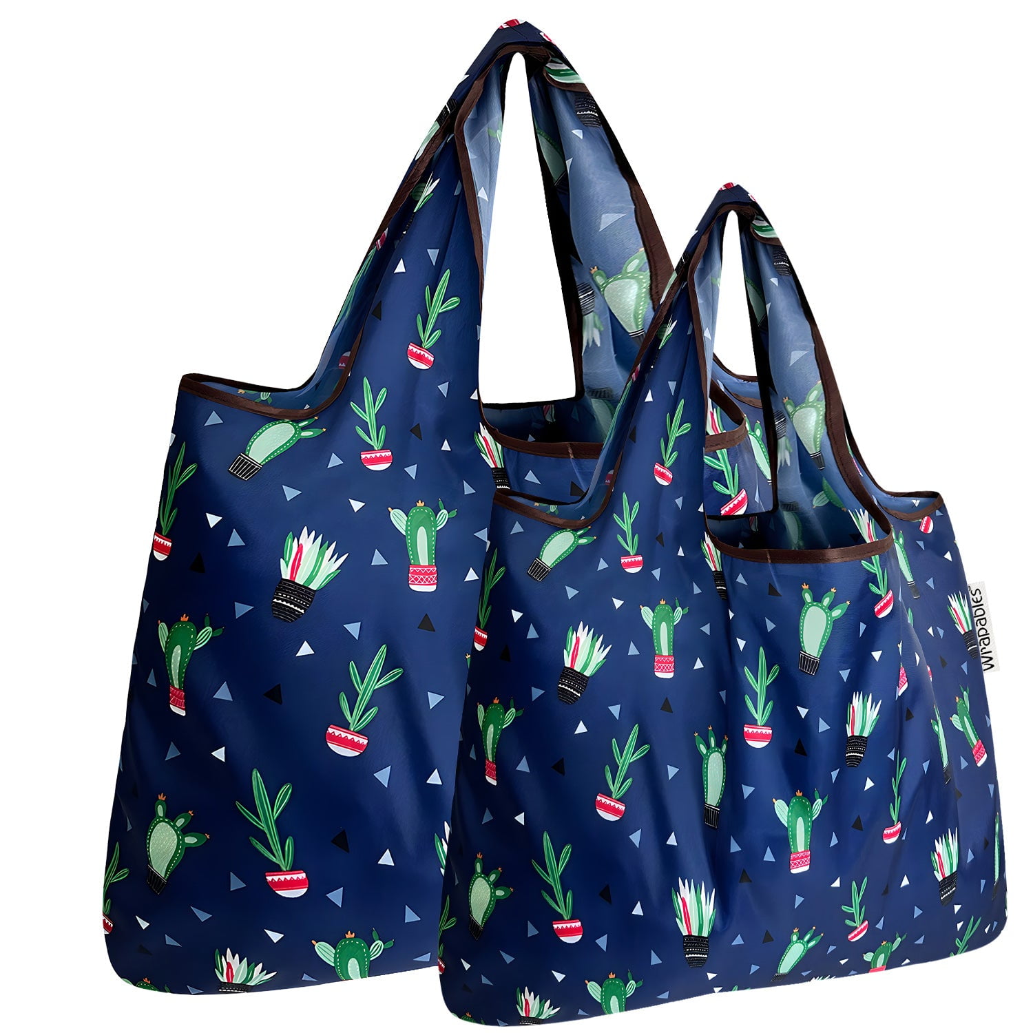 Wrapables Large & Small Foldable Tote Nylon Reusable Grocery Bags, Set ...