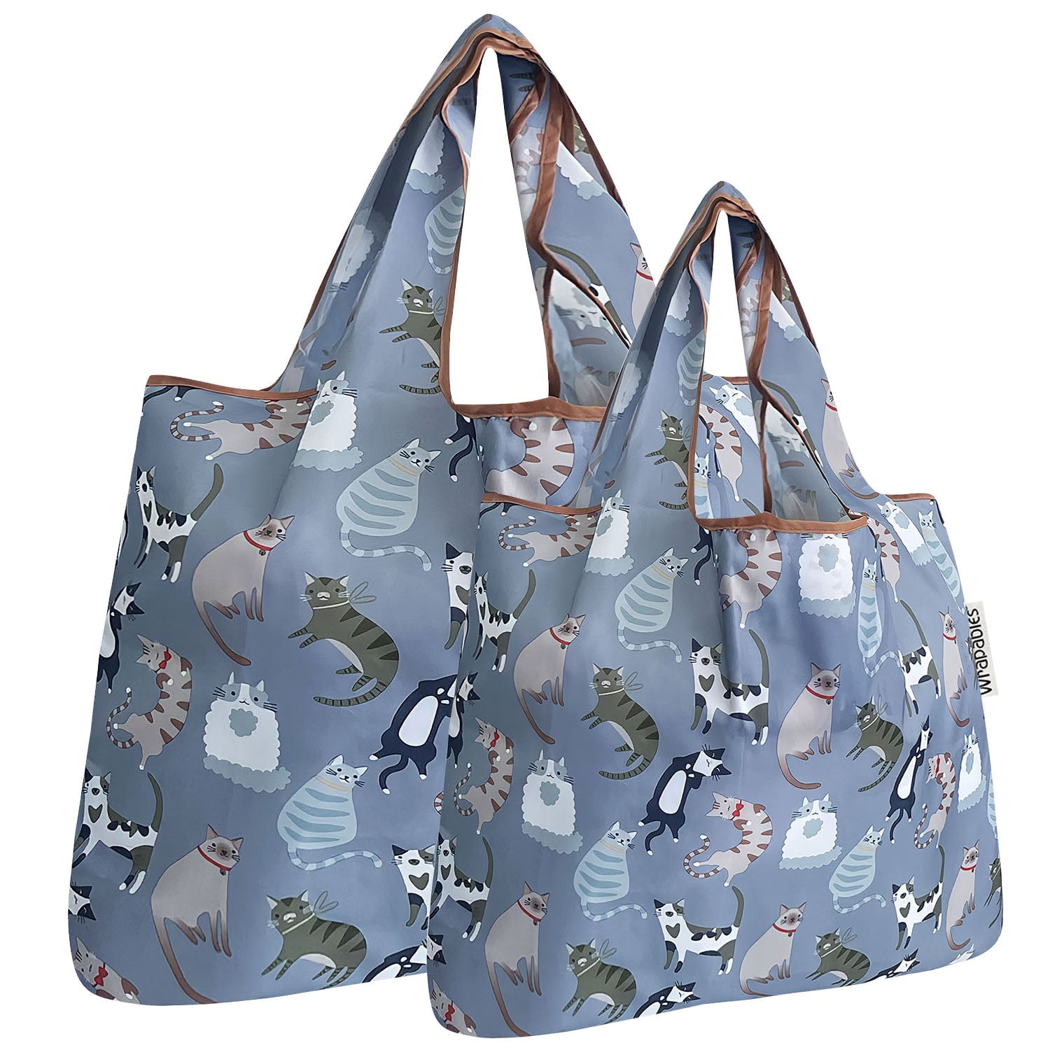 Wrapables Large & Small Foldable Tote Nylon Reusable Grocery Bags, Set ...