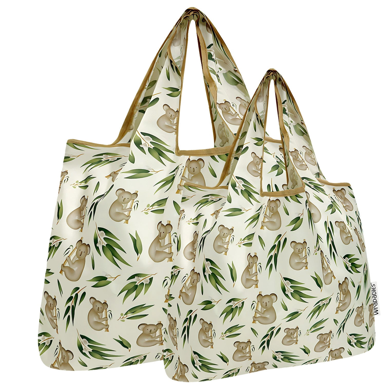 Wrapables Large & Small Foldable Tote Nylon Reusable Grocery Bags, Set ...