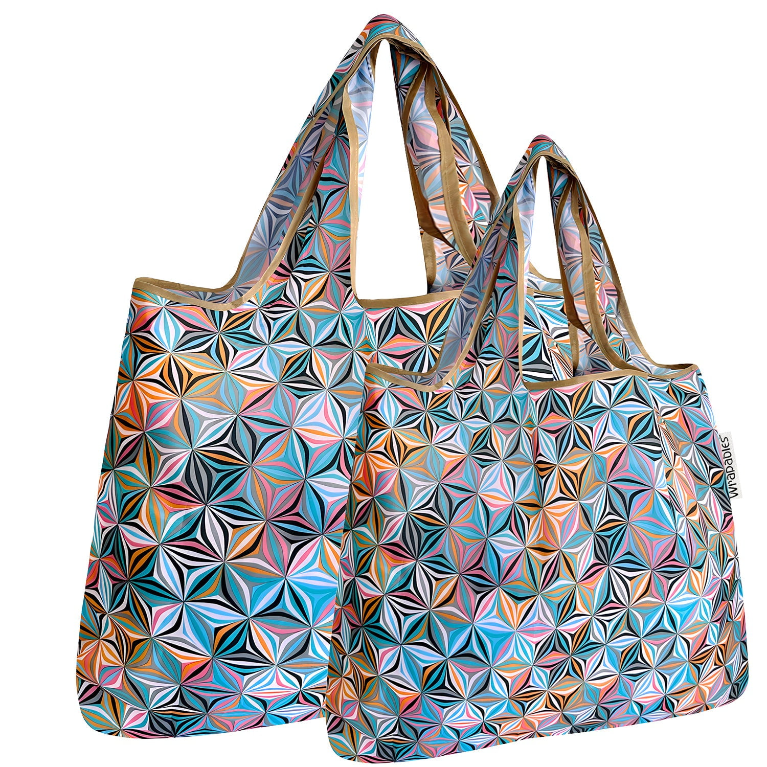 Wrapables Large & Small Foldable Tote Nylon Reusable Grocery Bags, Set ...
