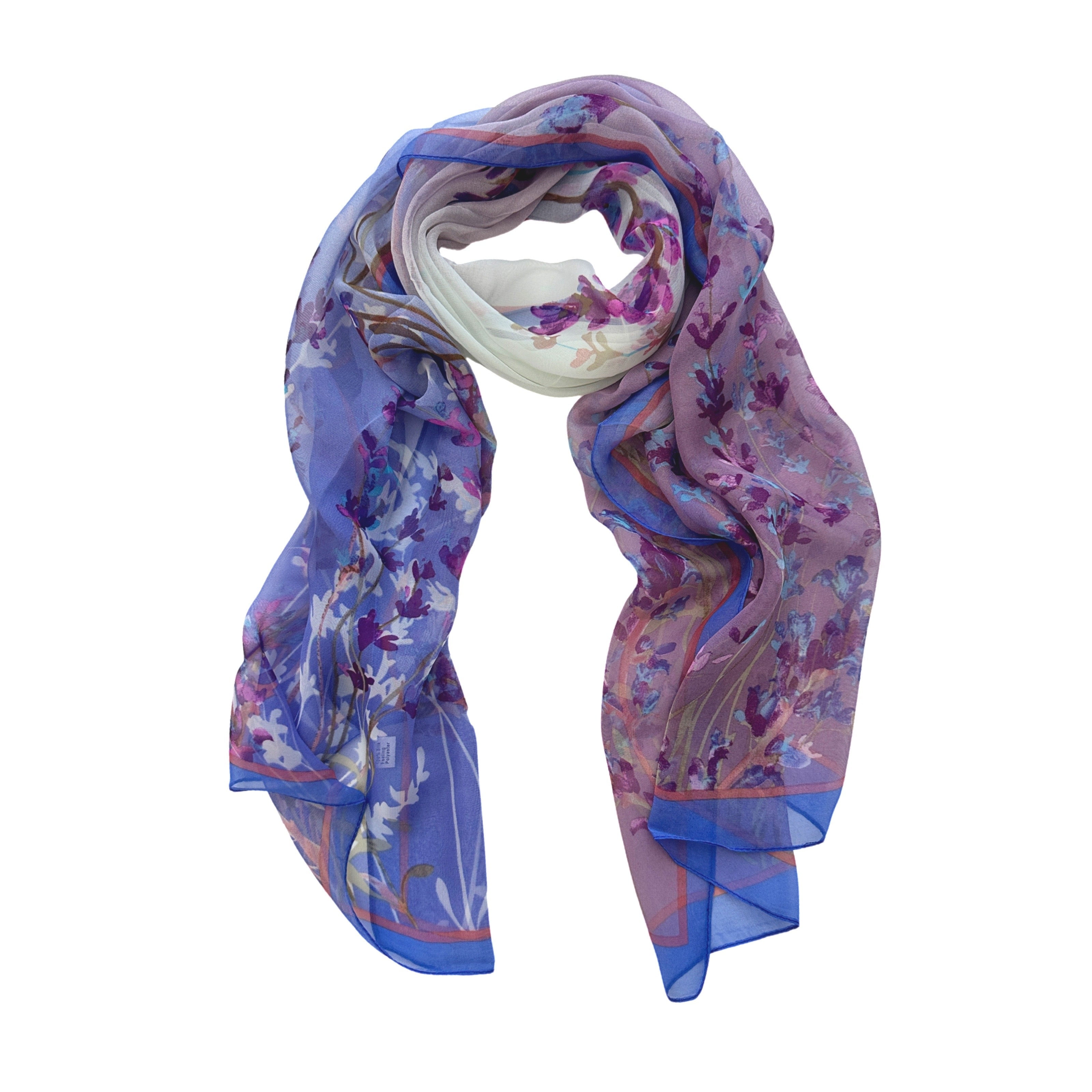 Wrapables Lightweight Sheer Silky Feeling Georgette Scarf, Violet ...