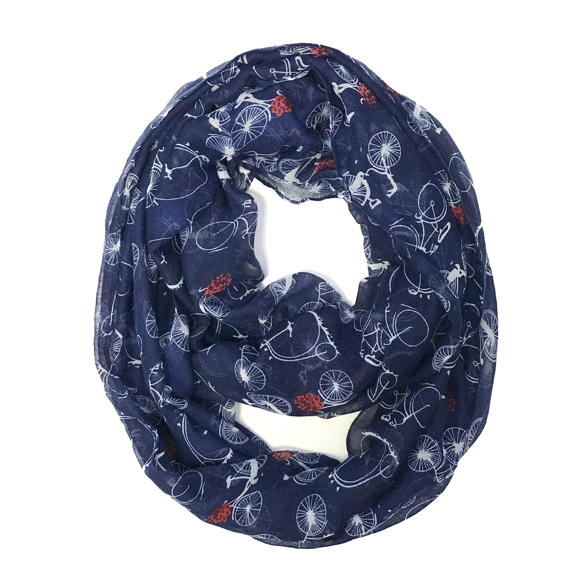 Wrapables? Lightweight Vintage Bicycle Infinity Scarf, Blue - Walmart.com
