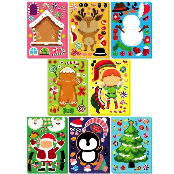 Wrapables Make Your Own Christmas Stickers, DIY Make a Face Sticker ...