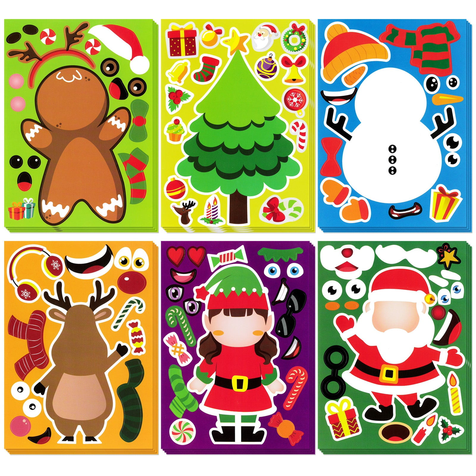 Wrapables Make Your Own Christmas Stickers, DIY Make a Face Sticker ...