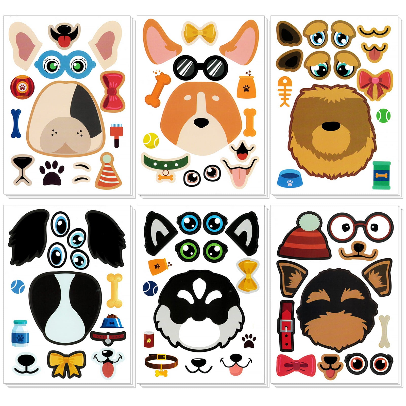 Wrapables Make Your Own Sticker Sheets, DIY Make a Face Animal, Food ...