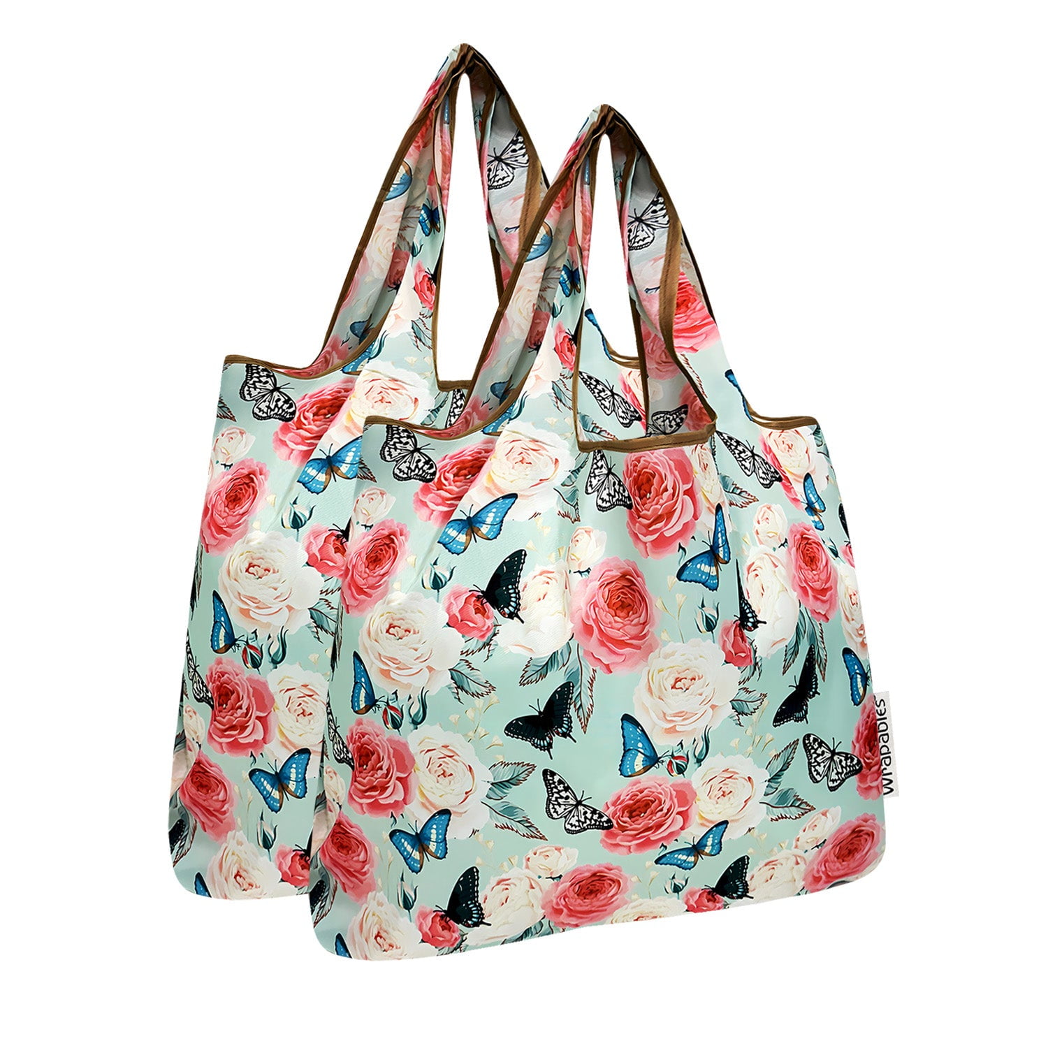 Wrapables Medium Foldable Tote Nylon Reusable Grocery Bag (Set of 2 ...