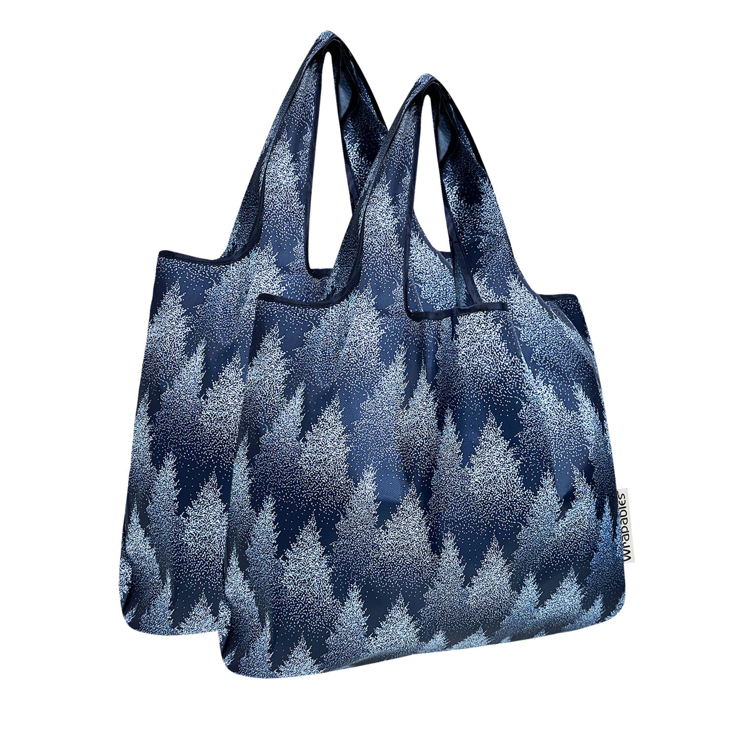 Wrapables Medium Foldable Tote Nylon Reusable Grocery Bag (Set of 2 ...