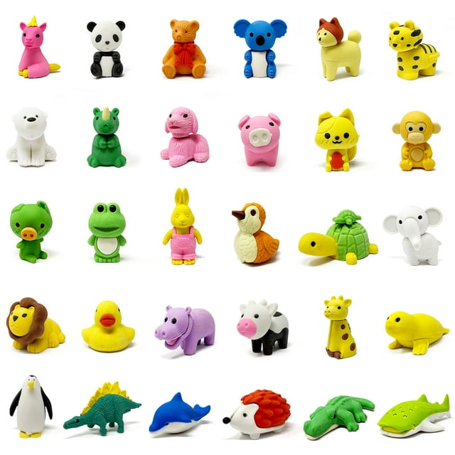 Wrapables Mini Animal Eraser Pets, 3D Puzzle Erasers for Party Favors ...