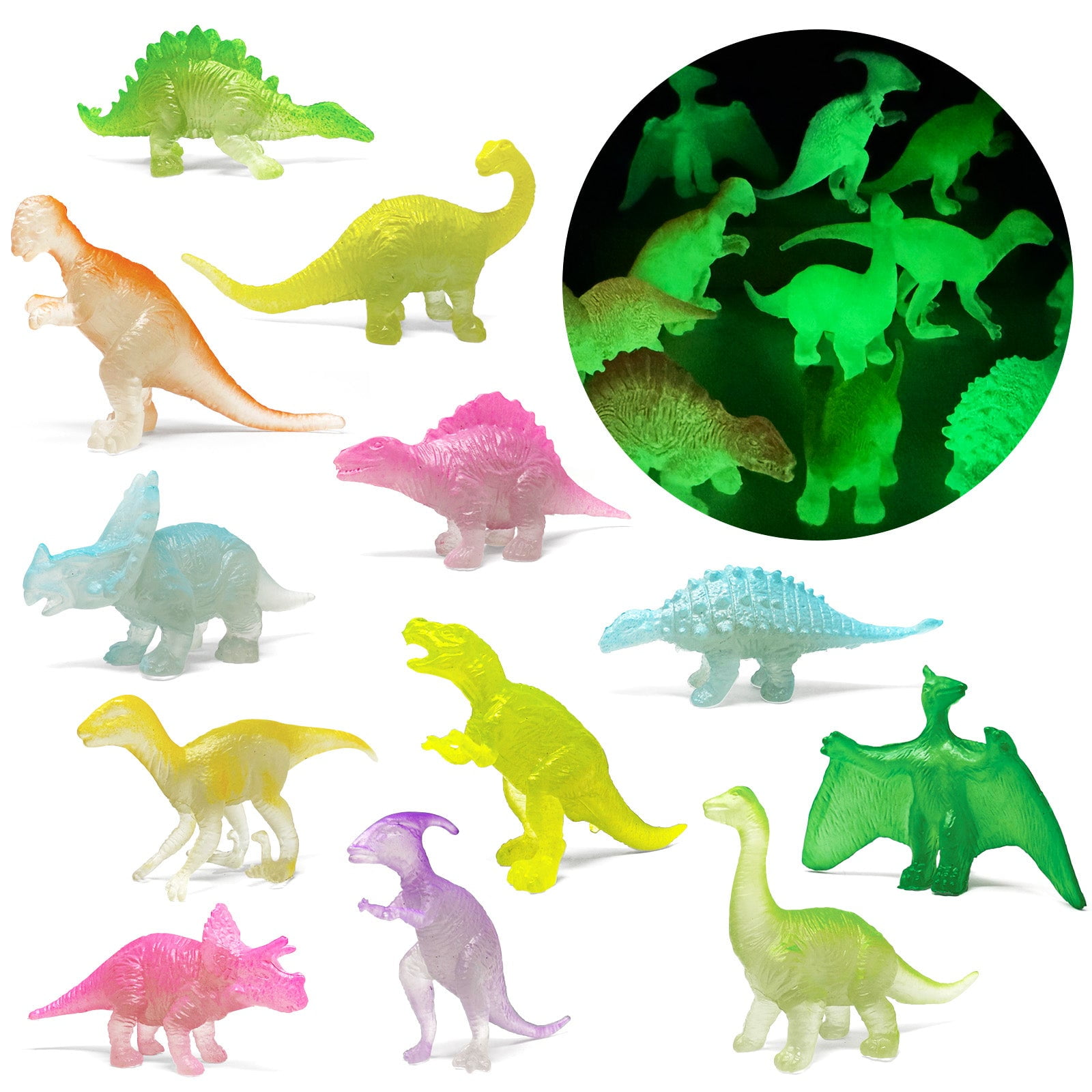 Wrapables Mini Plastic Dinosaur Figurines, Miniature Dino Figures for ...