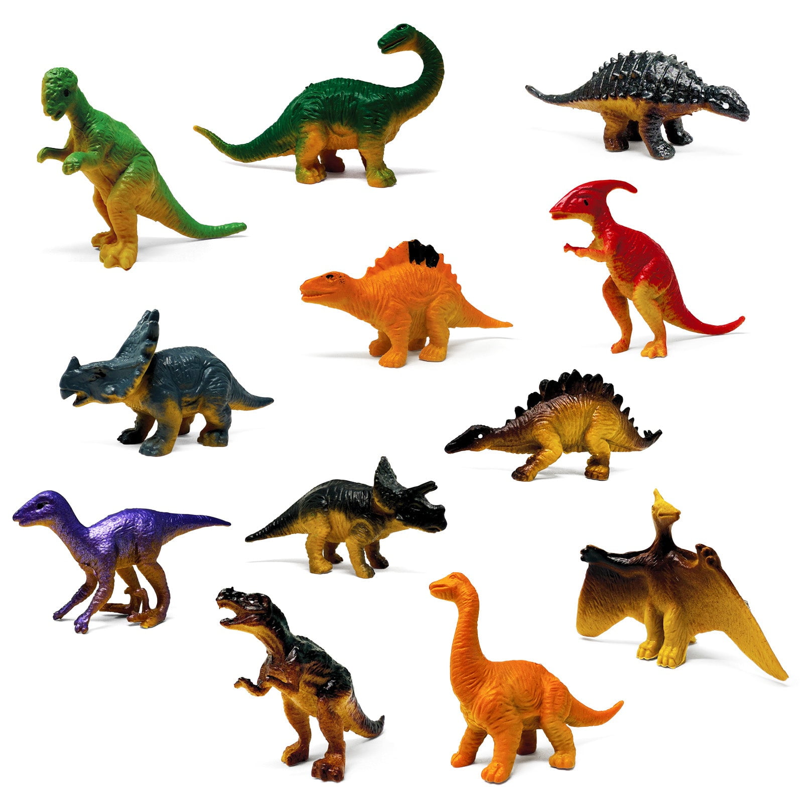Wrapables Mini Plastic Dinosaur Figurines, Miniature Dino Figures for ...