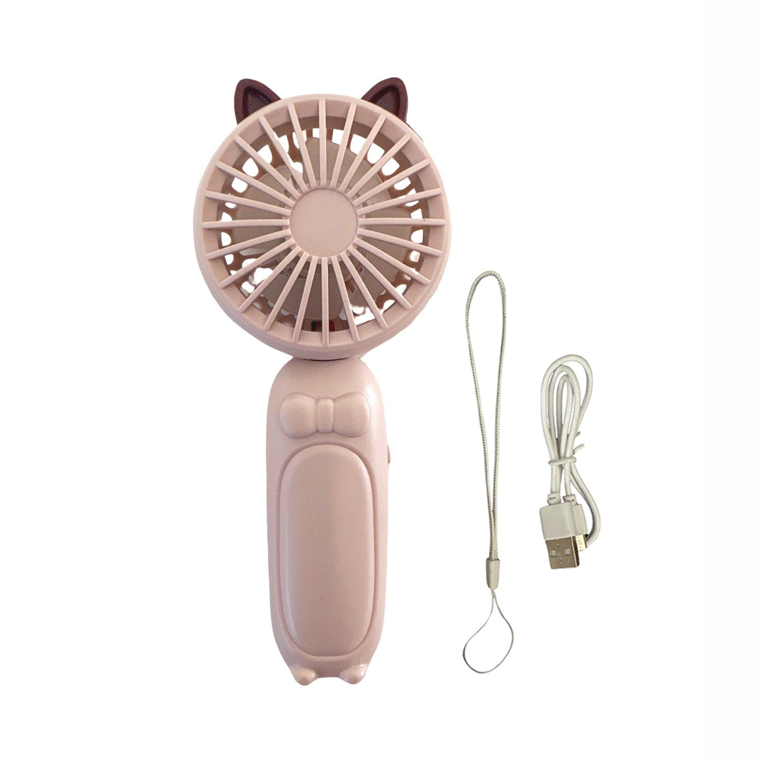 Wrapables Mini Portable Handheld and Desktop Rechargeable USB Fan, Pink ...