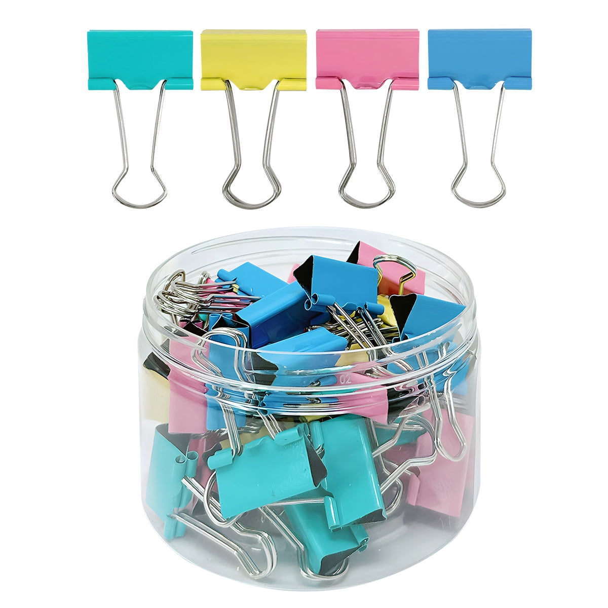 Wrapables Multicolor Binder Clips for Office, Paper Clamps, Paper Clips ...
