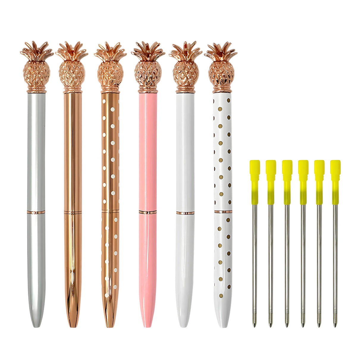 Wrapables Novelty Pineapple Ballpoint Pens, 1.0mm Medium Point ...