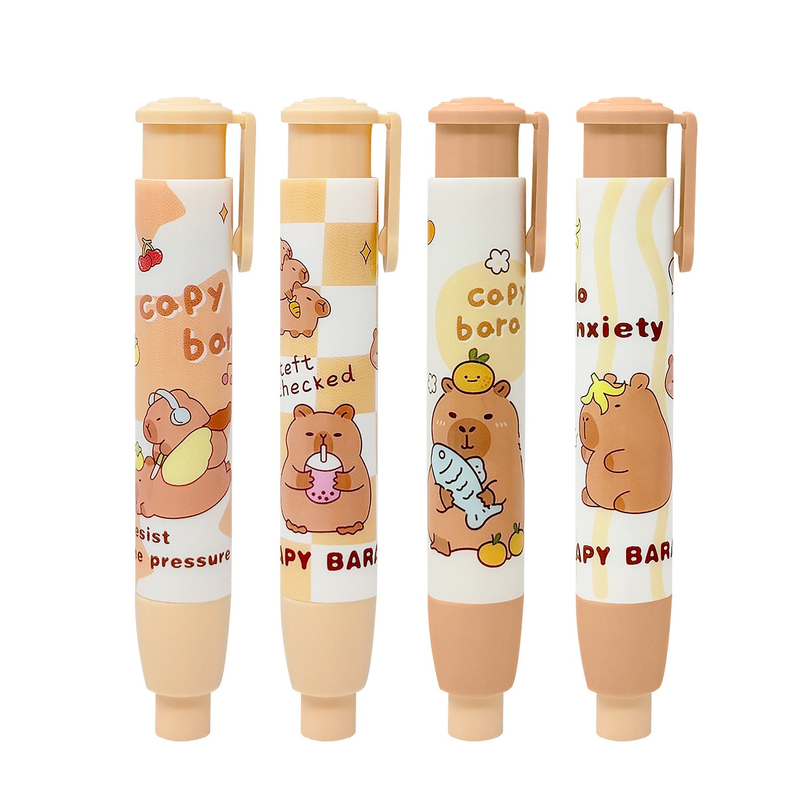 Wrapables Retractable Capybara Erasers, Clickable Push Button ...