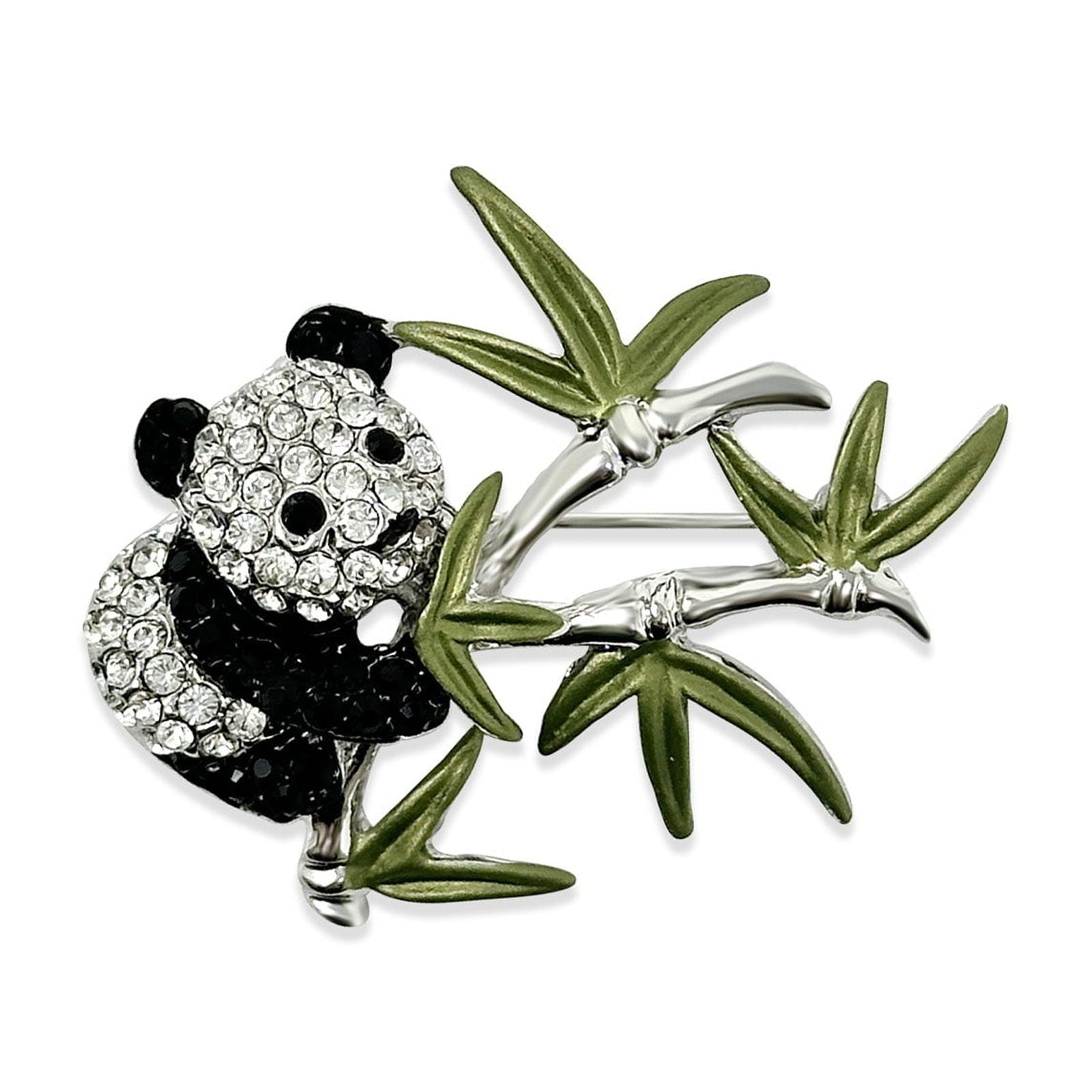 Wrapables Rhinestone Crystal Panda Brooch Pin, Olive Green - Walmart.com