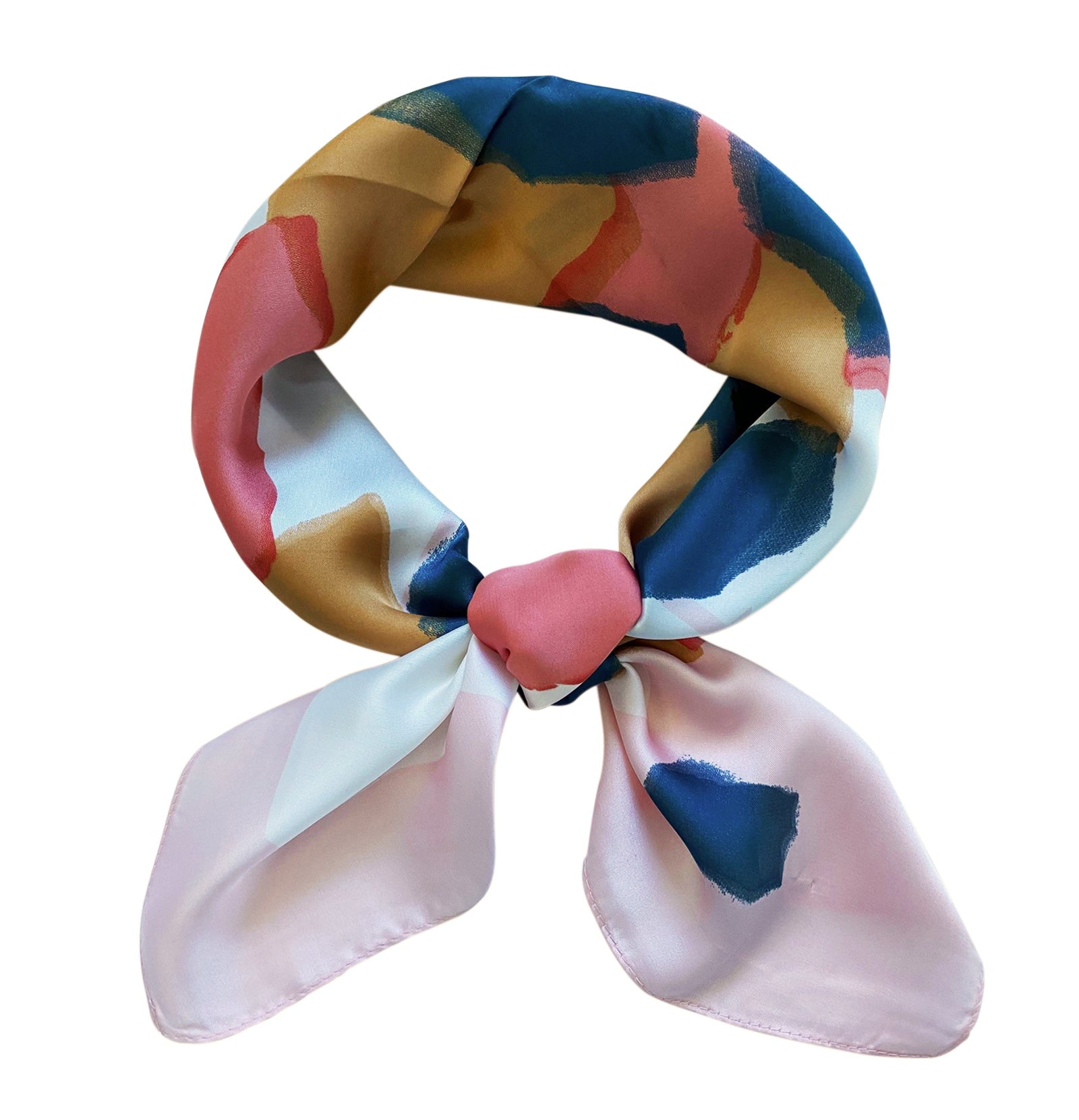 Wrapables Satin Neckerchief Square Scarf 26.5 x 26.5 Inches, Abstract ...