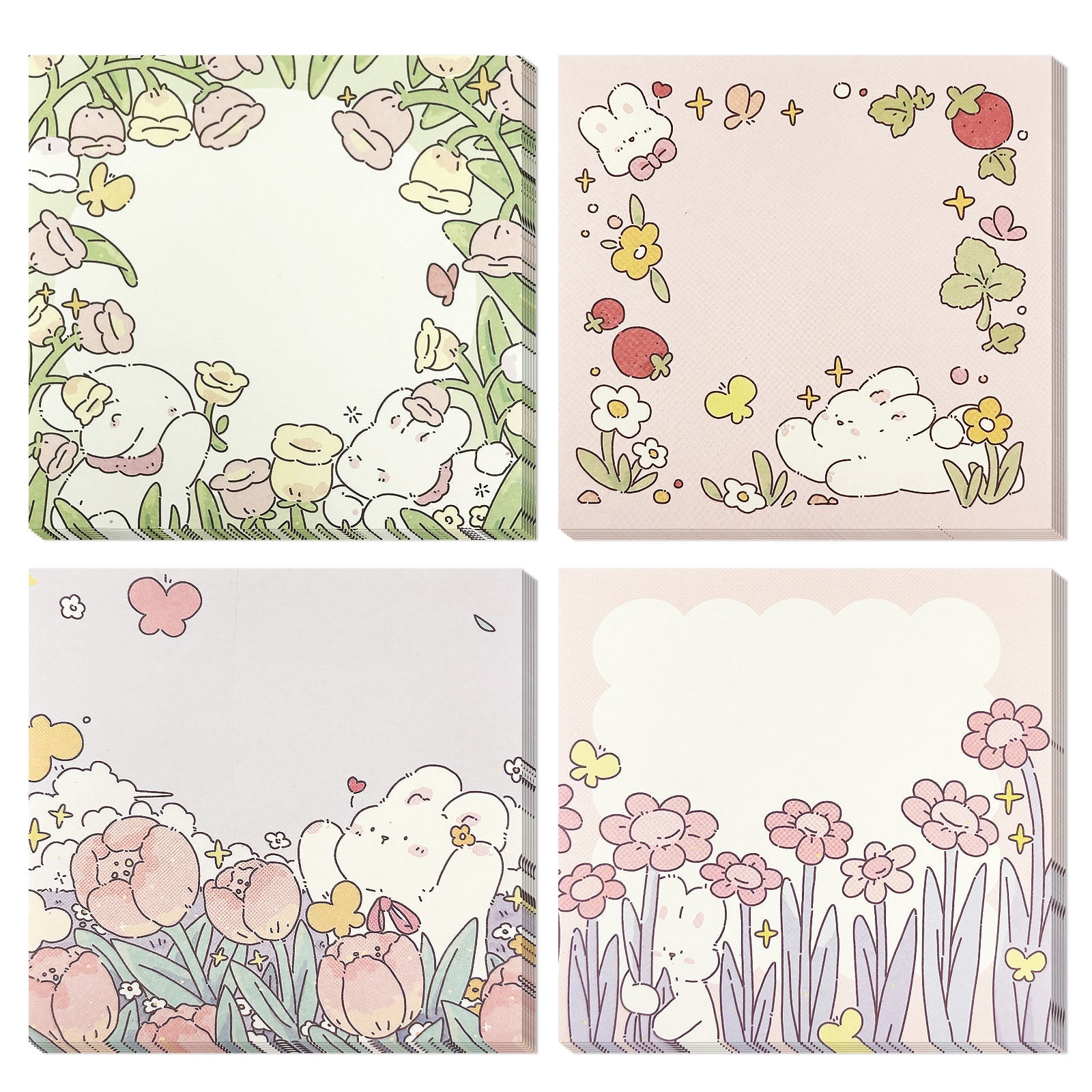 Wrapables Spring Garden Memo Note Pads (Set of 4) - Walmart.com