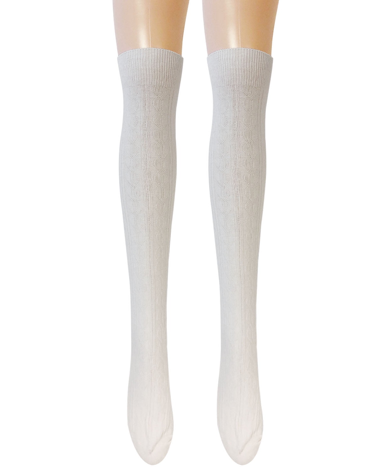 Wrapables® Women's Cable Knit Knee High Boot Socks, Cream - Walmart.com