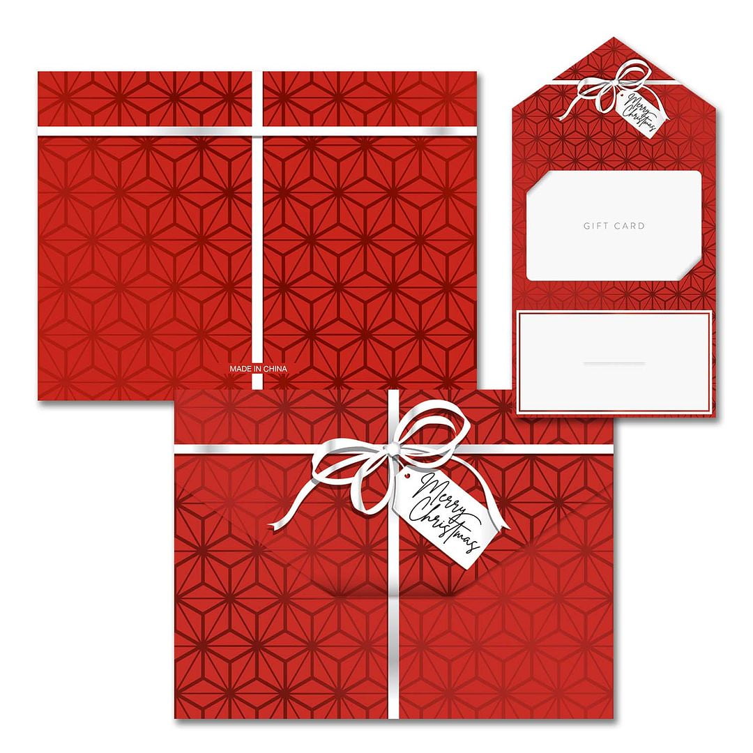 Wrapped Up Geometric Holiday Gift Card Holders / 6 Christmas Gift Card ...