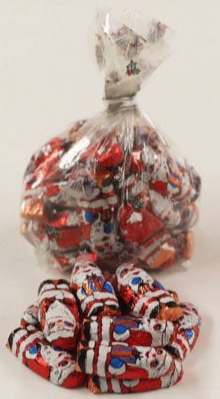 Wrapped Solid Milk Chocolate Butter Filled Santas in a 8 oz. Snowoman ...