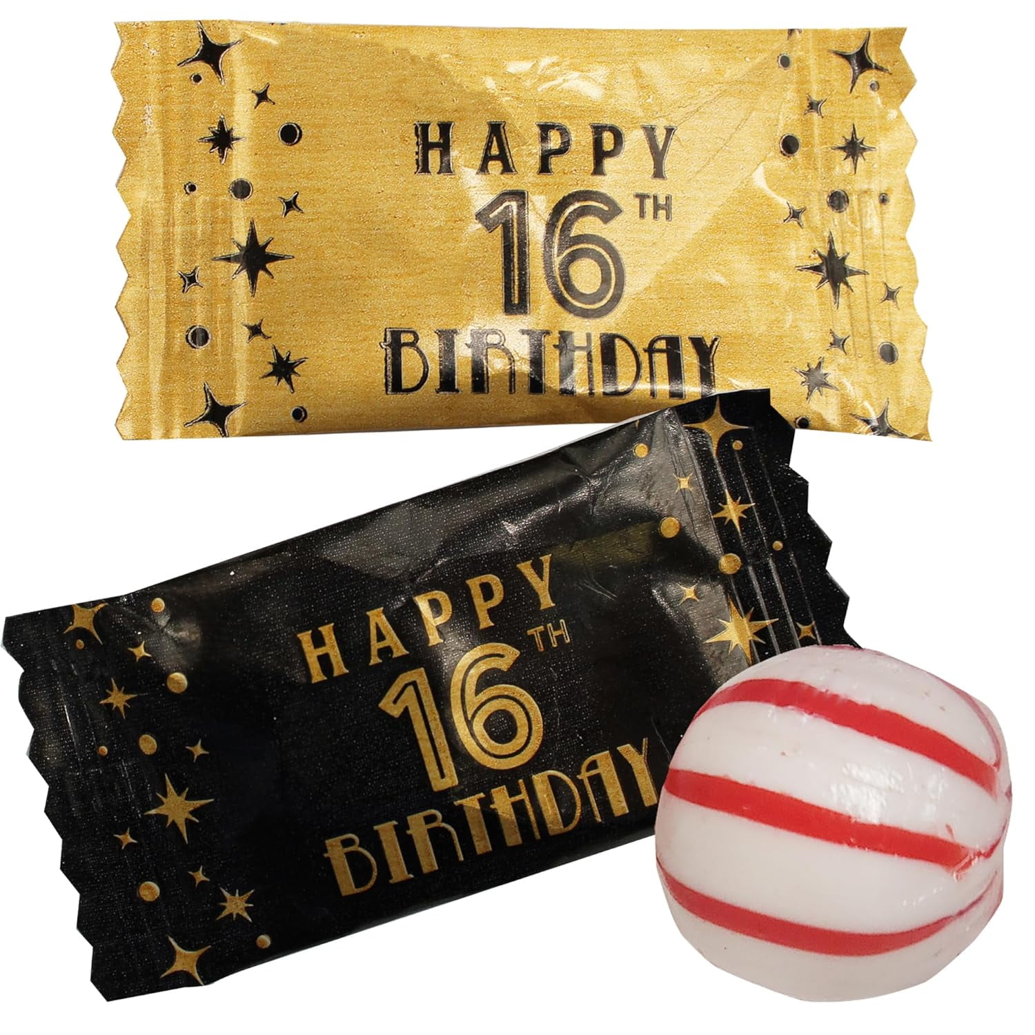Wrapped Sweet 16 Peppermint Balls For Parties-100 Count-Happy Birthday ...