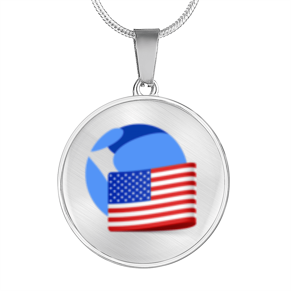 Wrapped UST Token (UST) Circle Necklace Stainless Steel or 18k Gold 18 ...