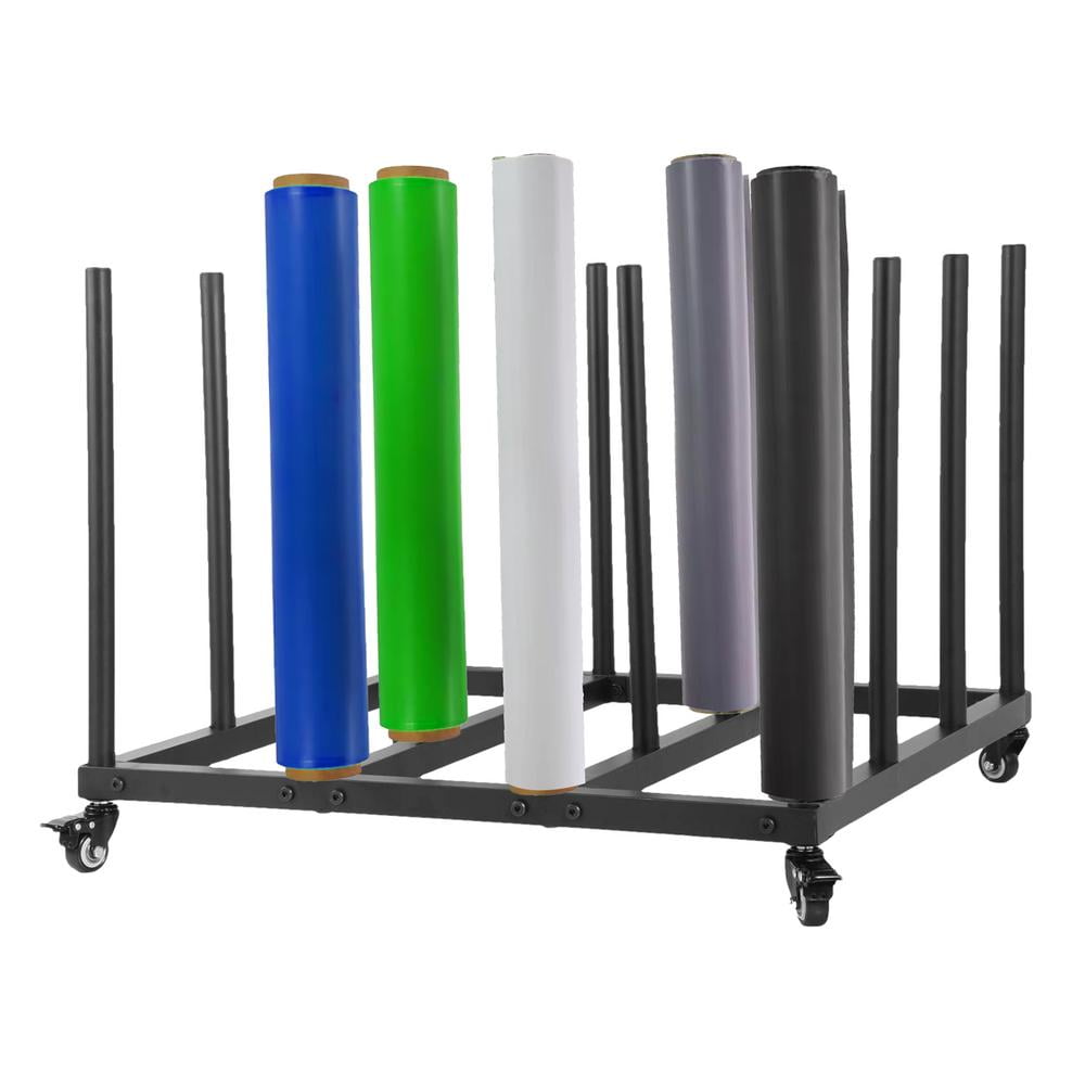 Wrapping Paper Cart 16 Roll Capacity Rolling Floor Rack Rolling Cart ...
