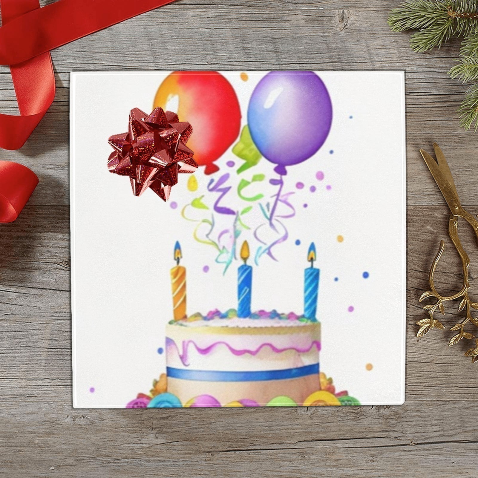 Wrapping Paper Gift Wrap – Birthday Balloons – 1, 2, 3, 4 or 5 Rolls (2 ...