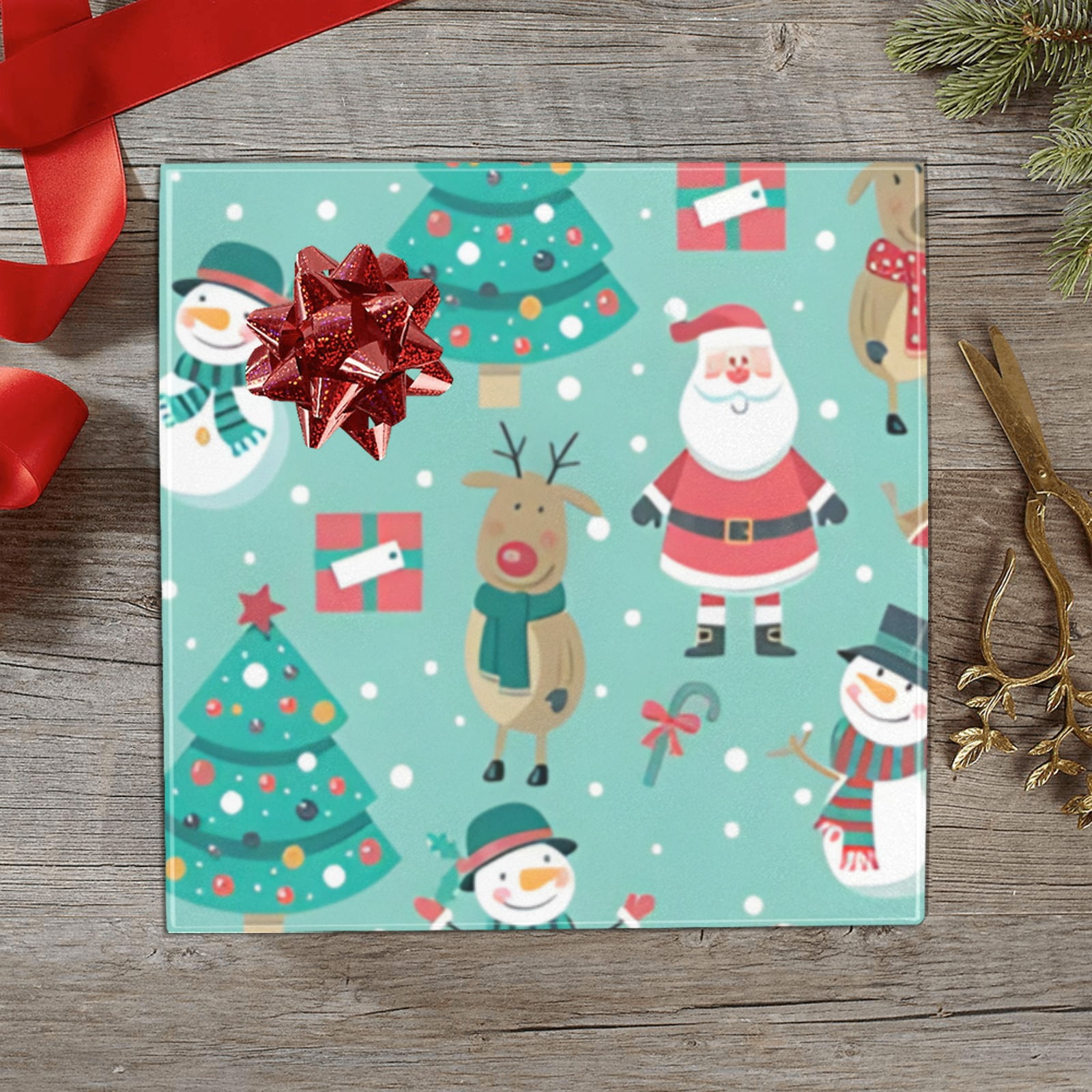 Wrapping Paper Gift Wrap – Rudolph Santa – 1, 2 or 3 Rolls - 58 x 23 (1 ...