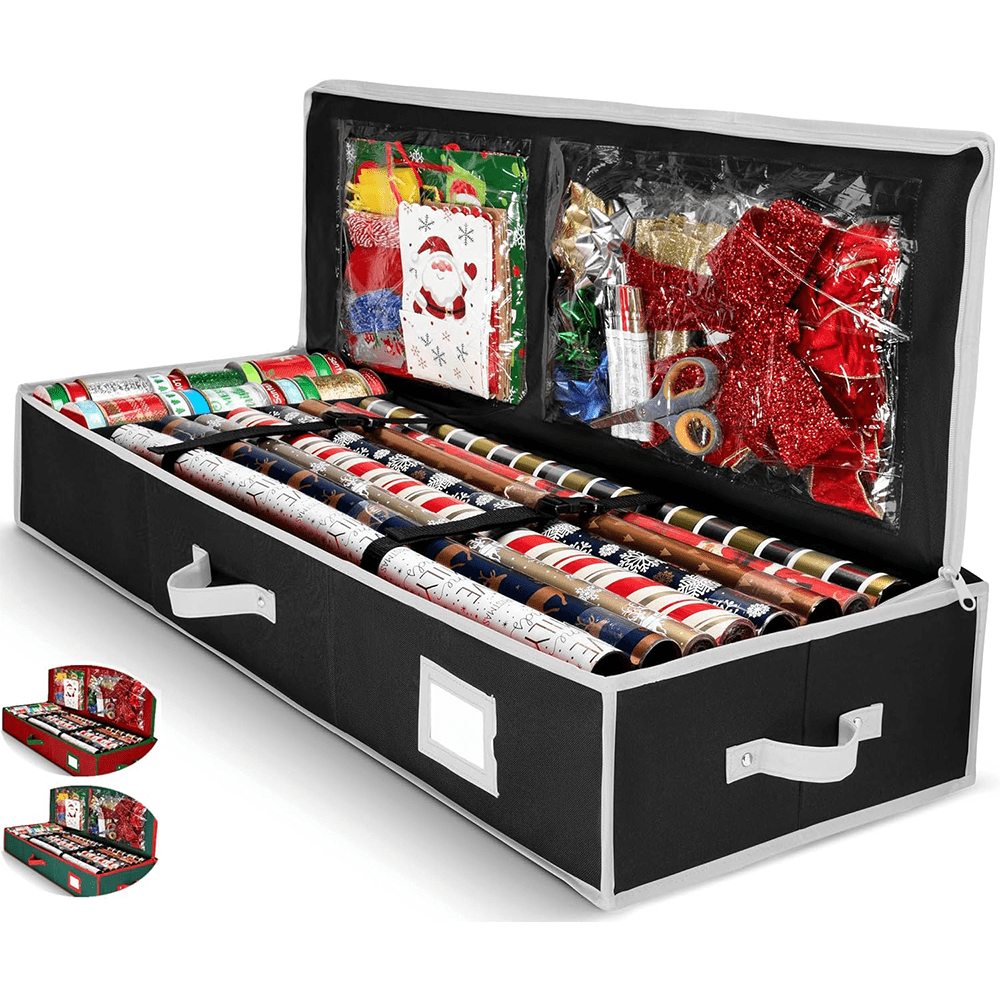 Wrapping Paper Organizer, Storage for Christmas Gifts Wrapping Paper ...