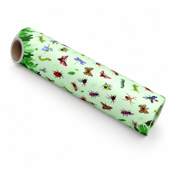 Wrapping Paper Roll Gardenect Gift Wrap Spring Summer Ladybutterfly ...