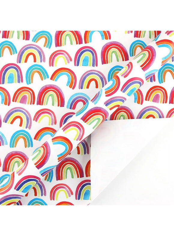 Rainbow Gift Wrap Supplies in Rainbow Party Supplies - Walmart.com