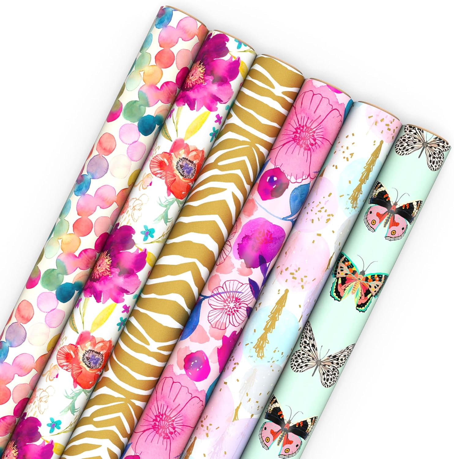 Wrapping Paper Rolls for Birthday, Bridal Shower, Baby Shower, Gift ...
