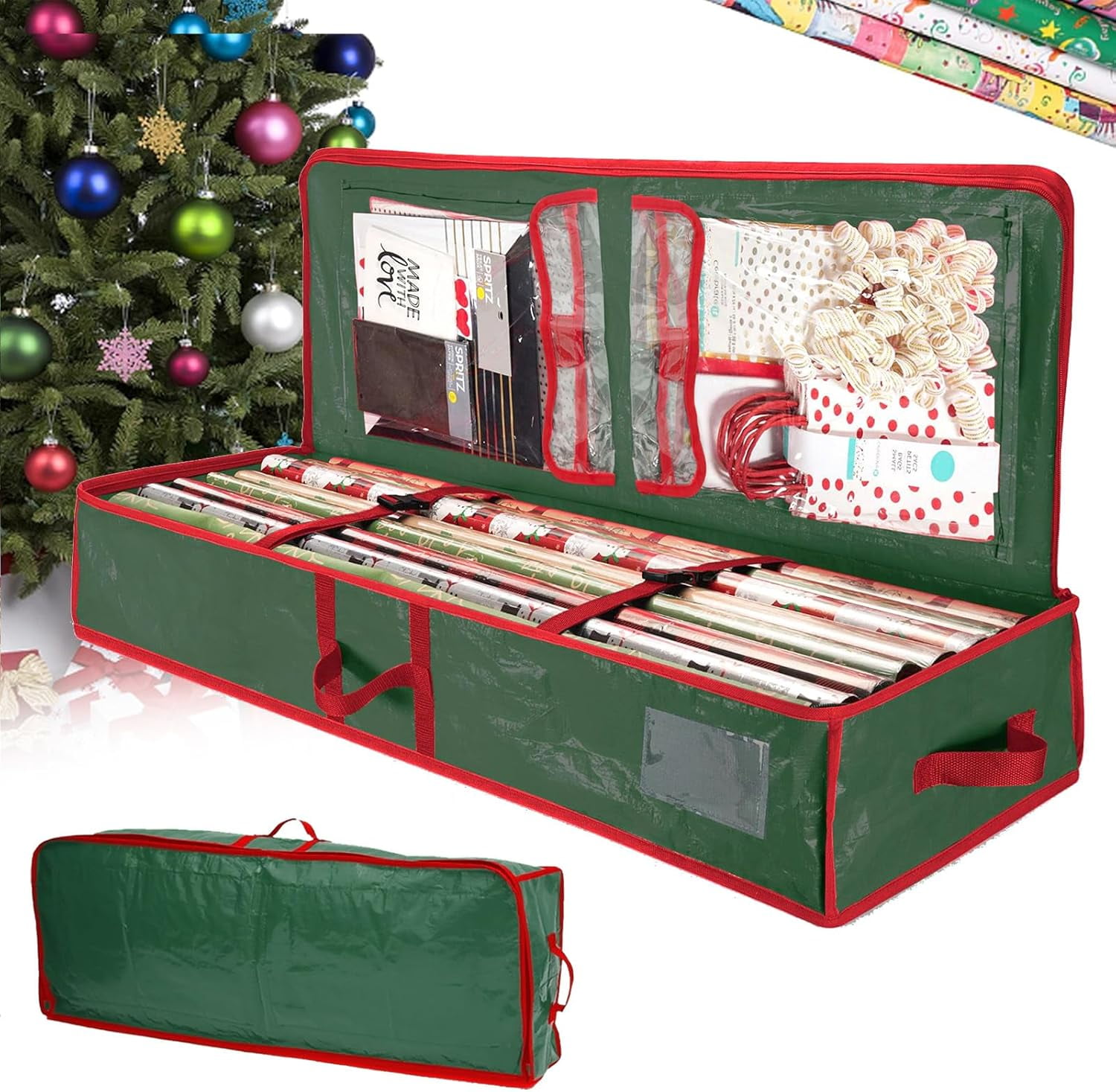 Wrapping Paper Storage Bag, Heavy Duty Wrapping Paper Storage，Tear ...