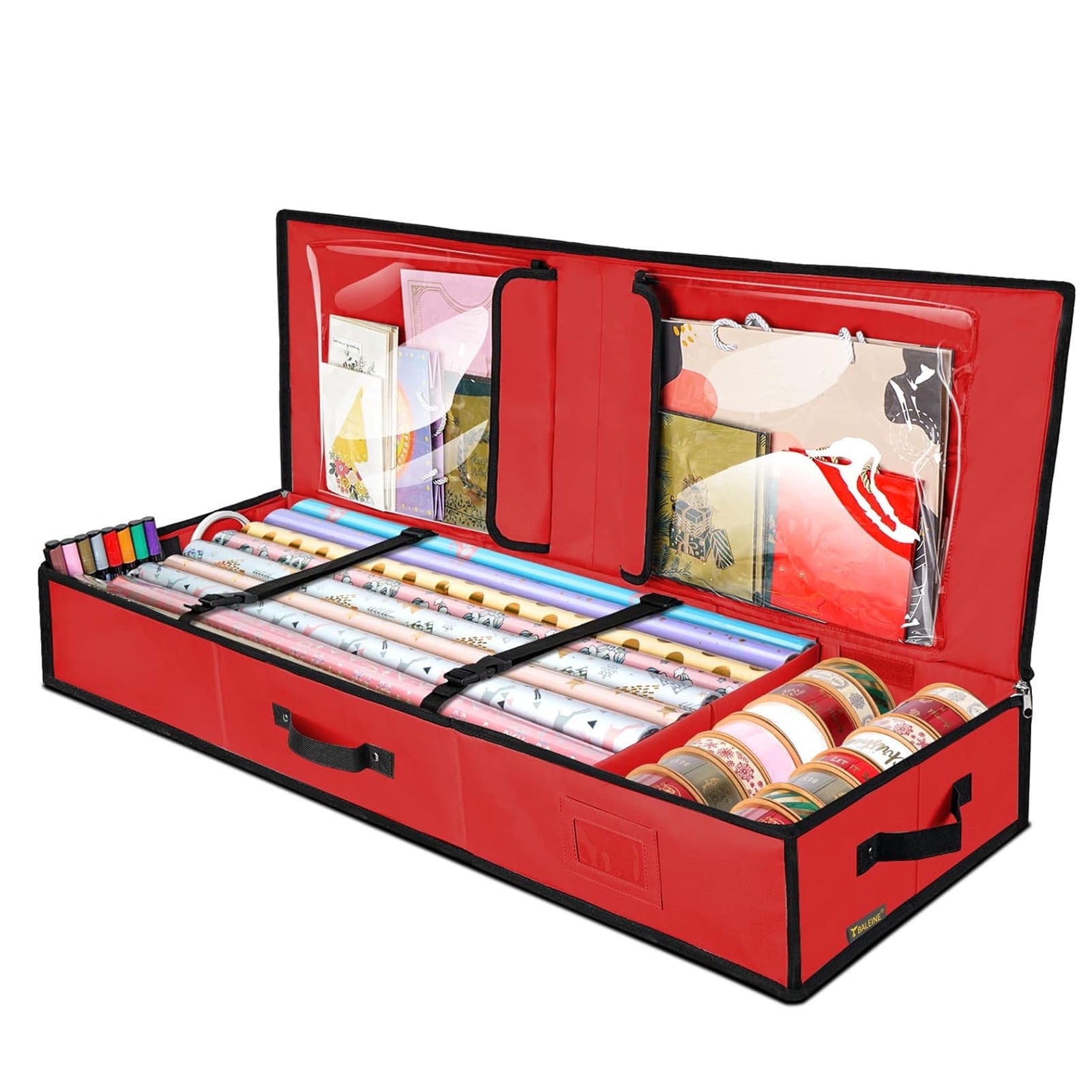 Wrapping Paper Storage Container, Christmas Storage Bag with Interior ...