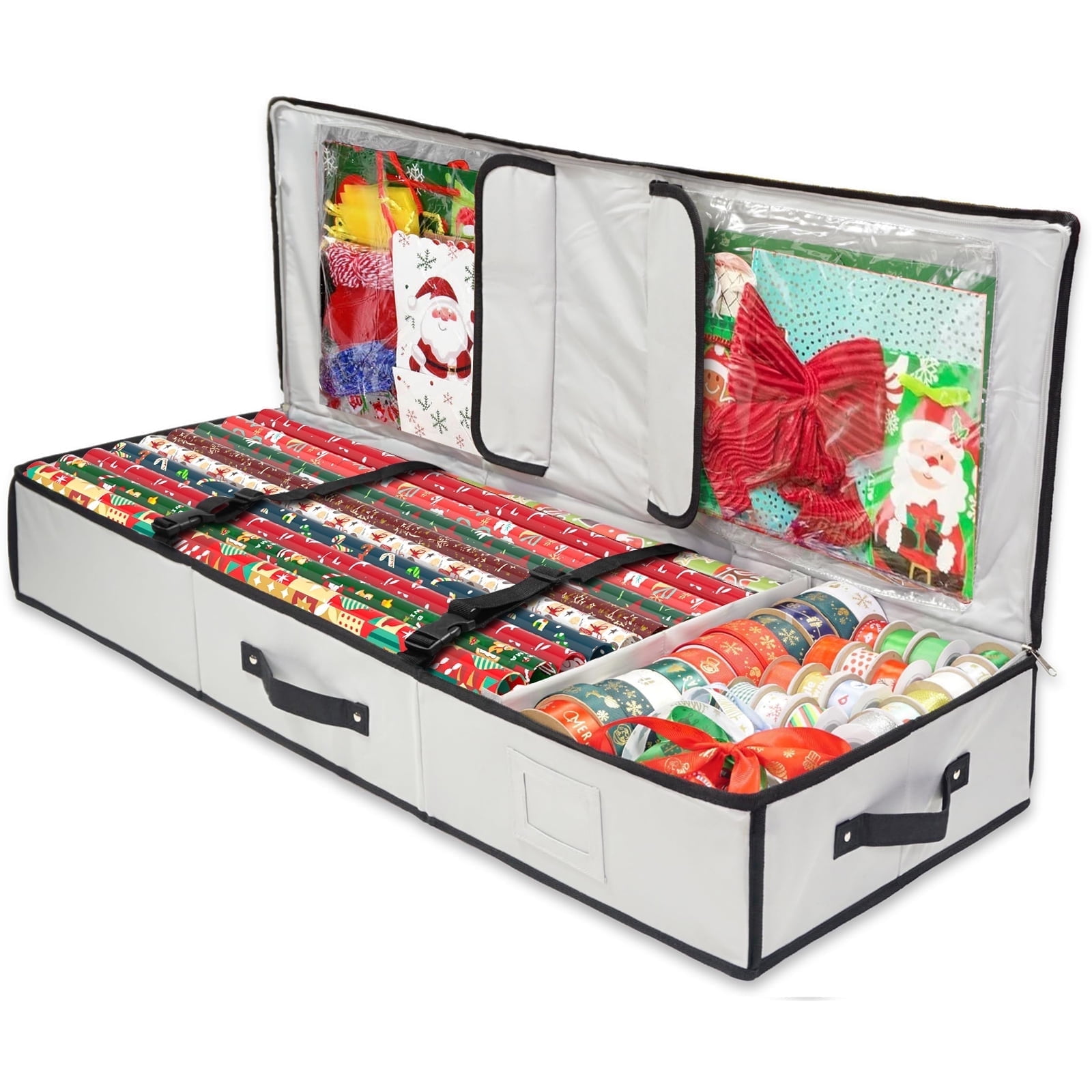 Wrapping Paper Storage Container, ZRSDIXKI Christmas Wrapping Paper ...