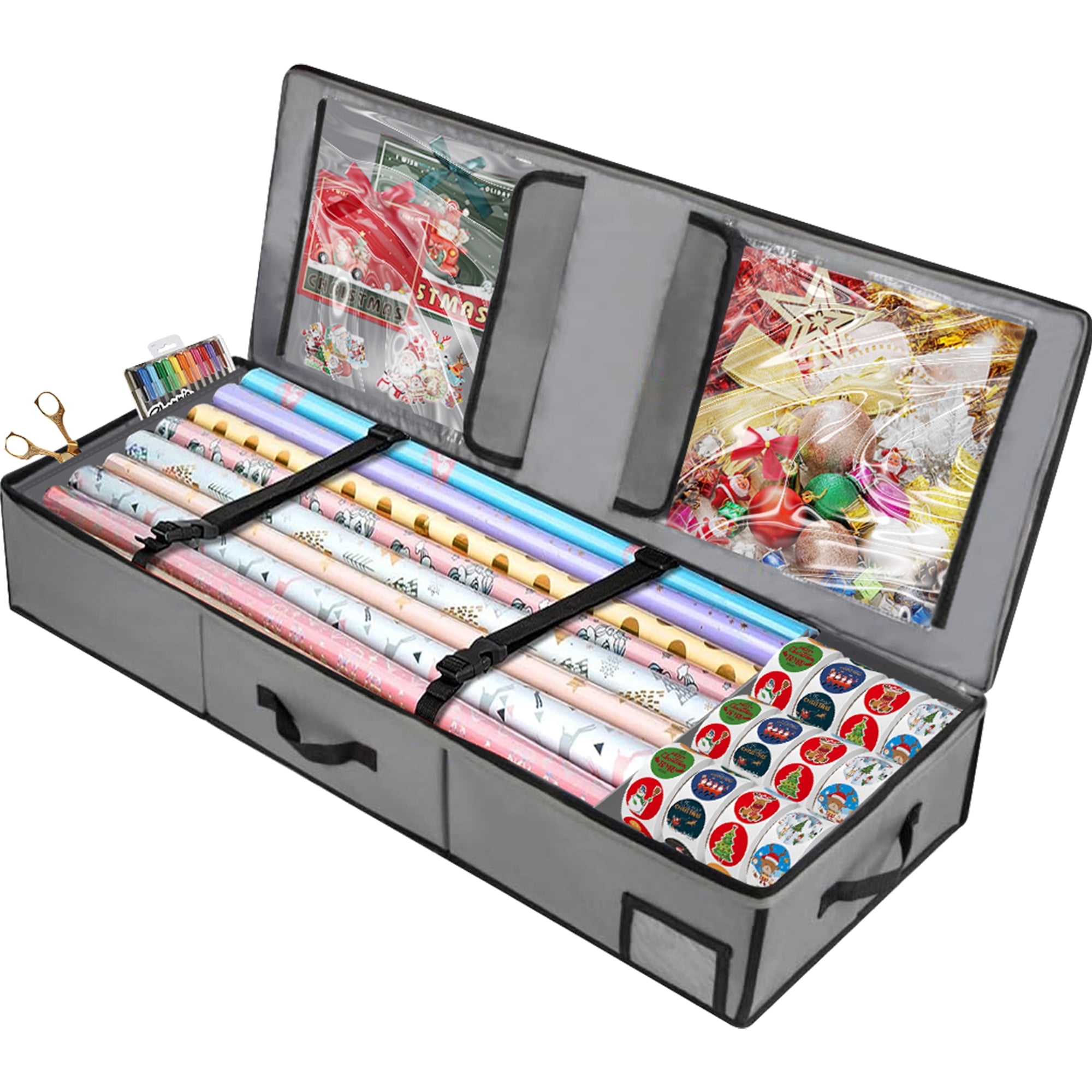 Wrapping Paper Storage Containers - Gift Wrap Organizer, Christmas ...