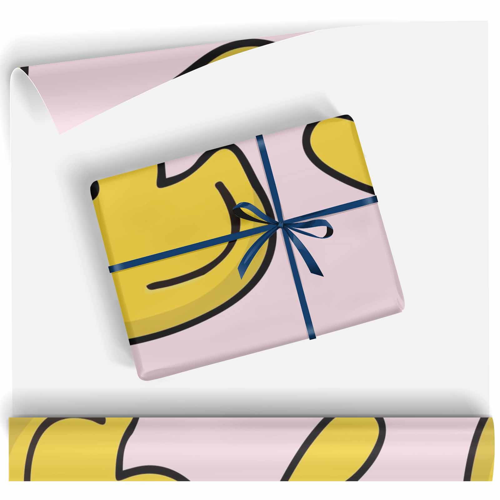 Wrapping Paper Yellow Rubber Ducks And Blue Dots Folded Wrapping Paper ...