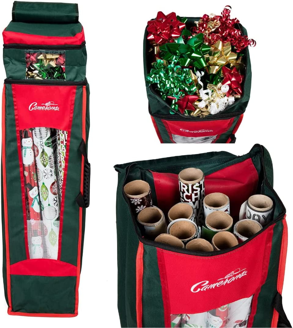 Wrapping Paper and Bow Heavy Duty Woven Decoration Storage Bag ...