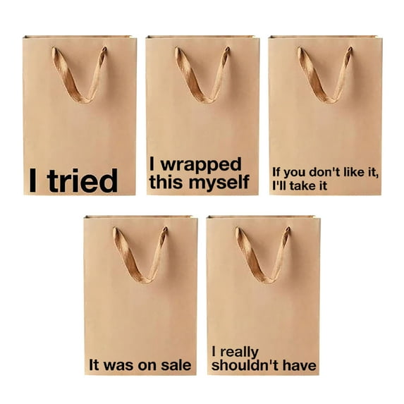 Wrapping Paper for Gifting and Parties Reusable Brown Kraft Swear Word ...