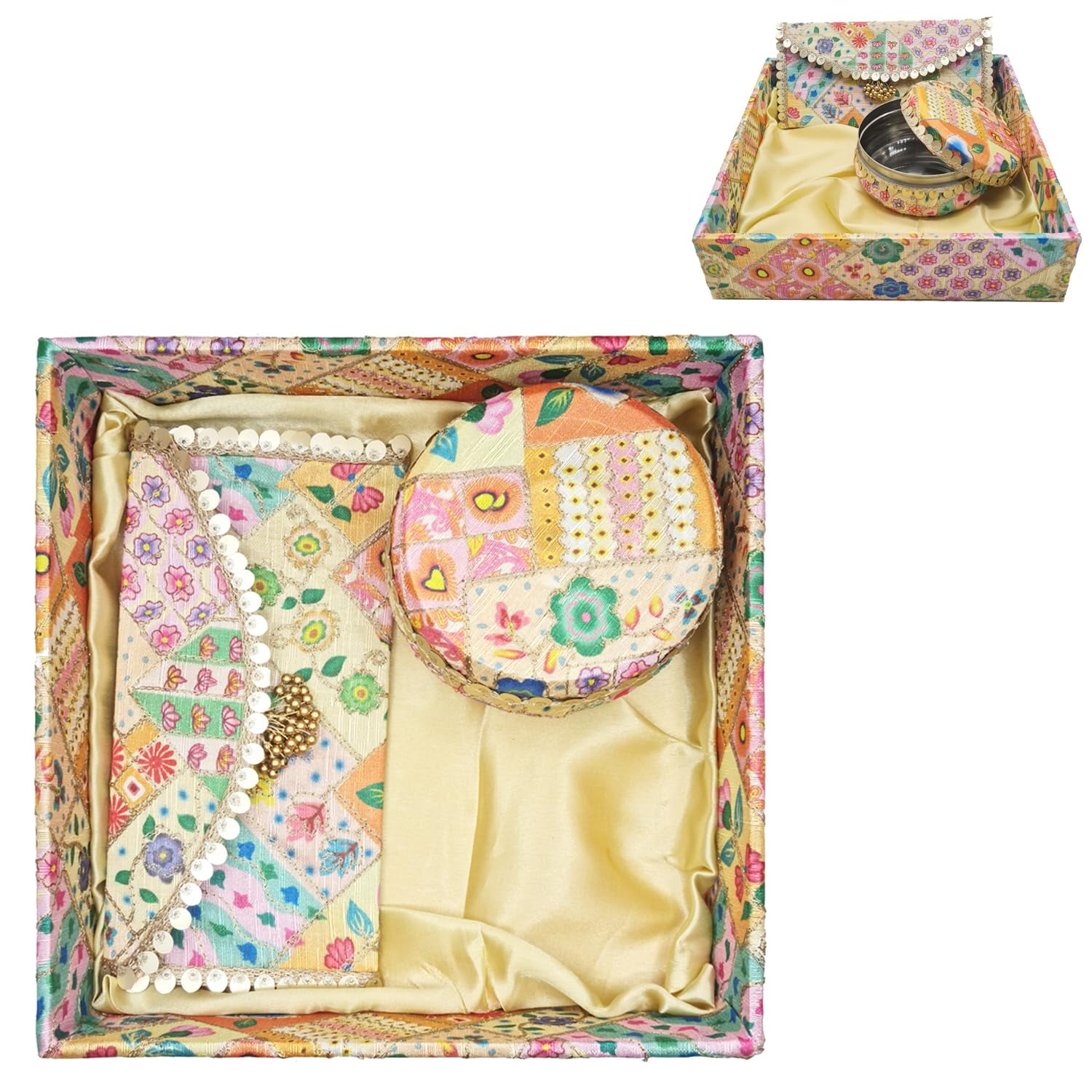 Wrapping Studio Handmade Multipurpose Modern Fancy Gift Tray with Steel ...