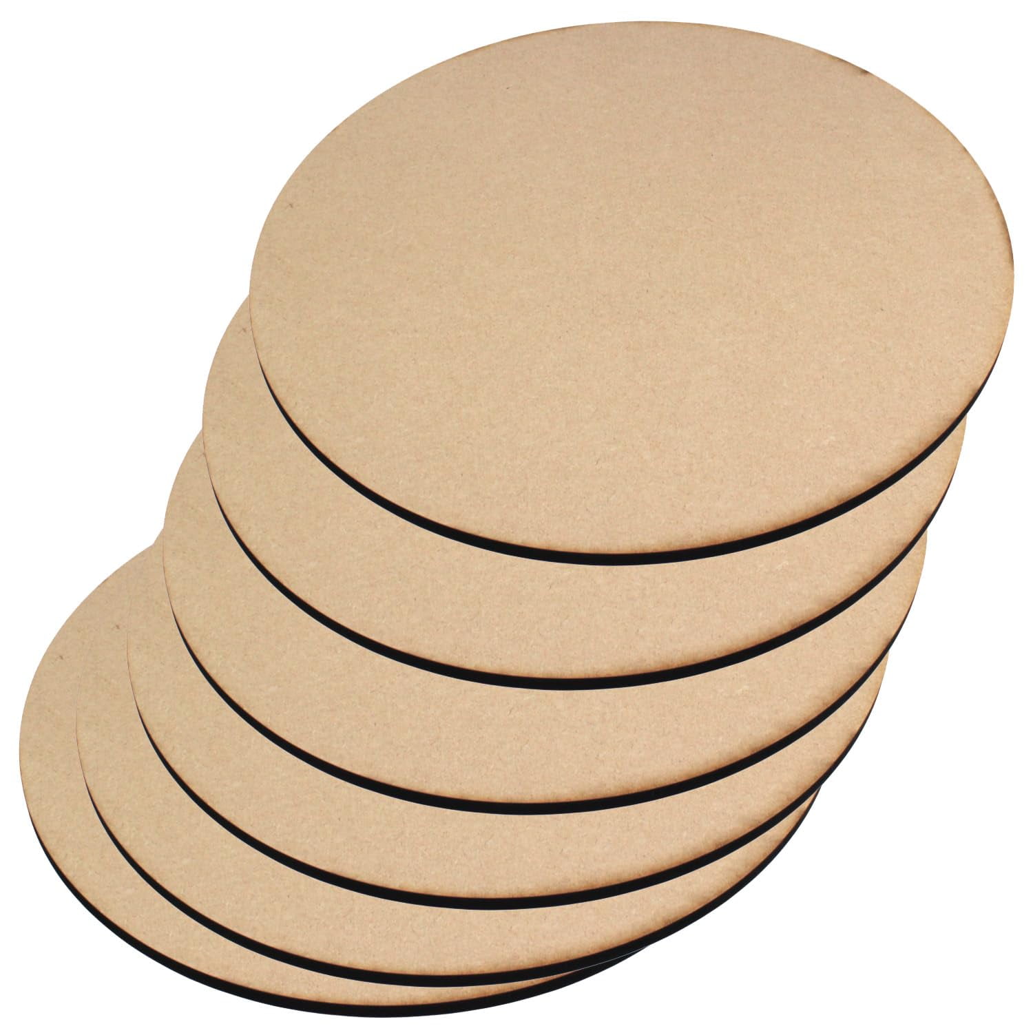 Wrapping Studio Round Circle MDF Pine Wood 25mm Thick 8 Inch MDF Round ...