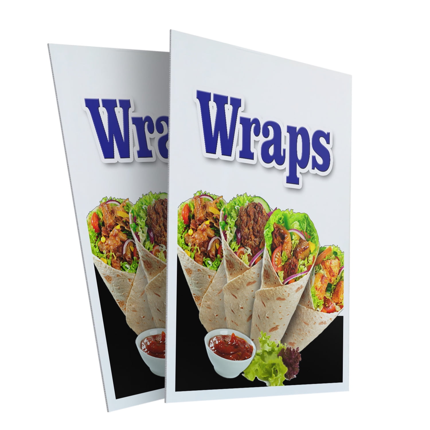 Wraps (2-PACK) 24" x 36" Plastic Signs | Sign Insert 4mm Corrugated ...