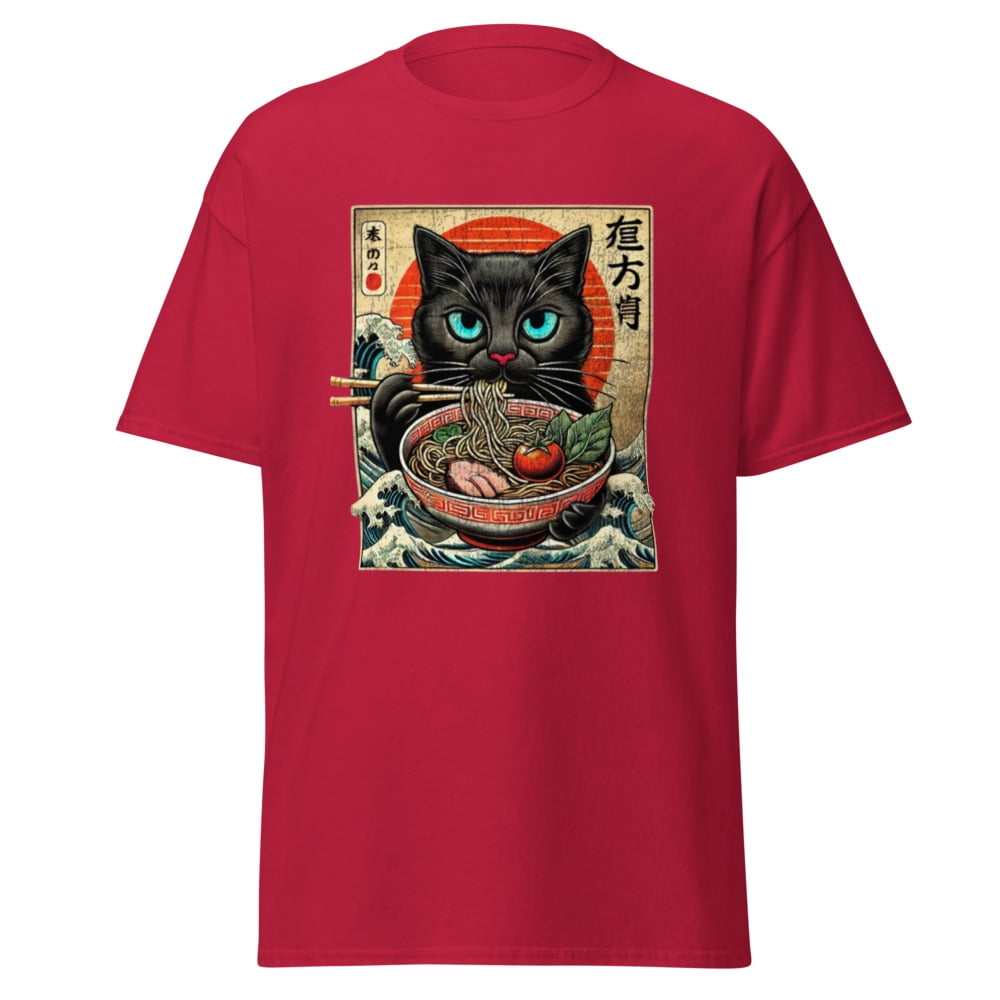 Wraptap Graphic Tees for Men and Women – Cat Ramen Japanese Funny ...
