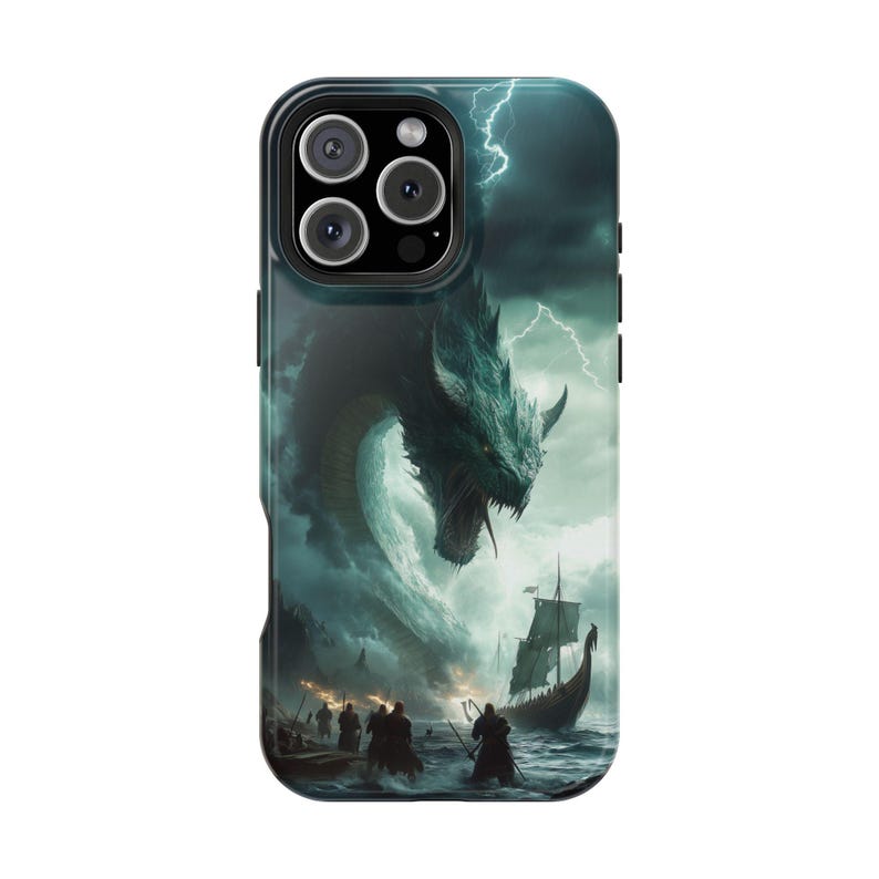 Wrath of the Seas Viking Serpent Fury Fantasy Artwork Phone Case for 11 ...