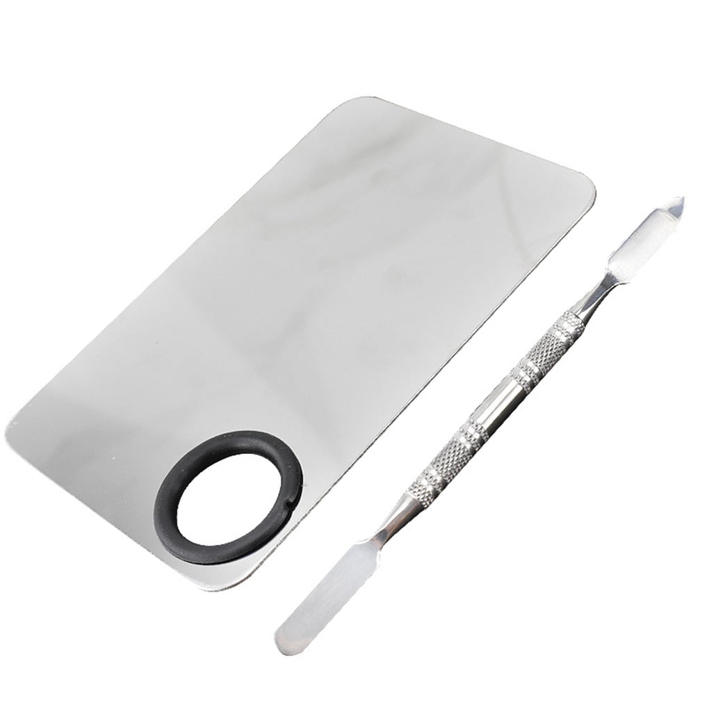 Wrea Makeup Mixing Palette Stainless Steel Fine Workmanship Reusable ...