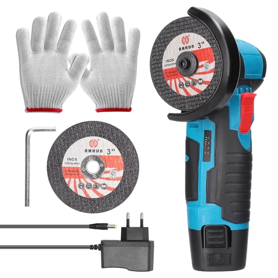 Wrea Mini Cordless Angle Grinder with Batteries and Charger, Brushless ...
