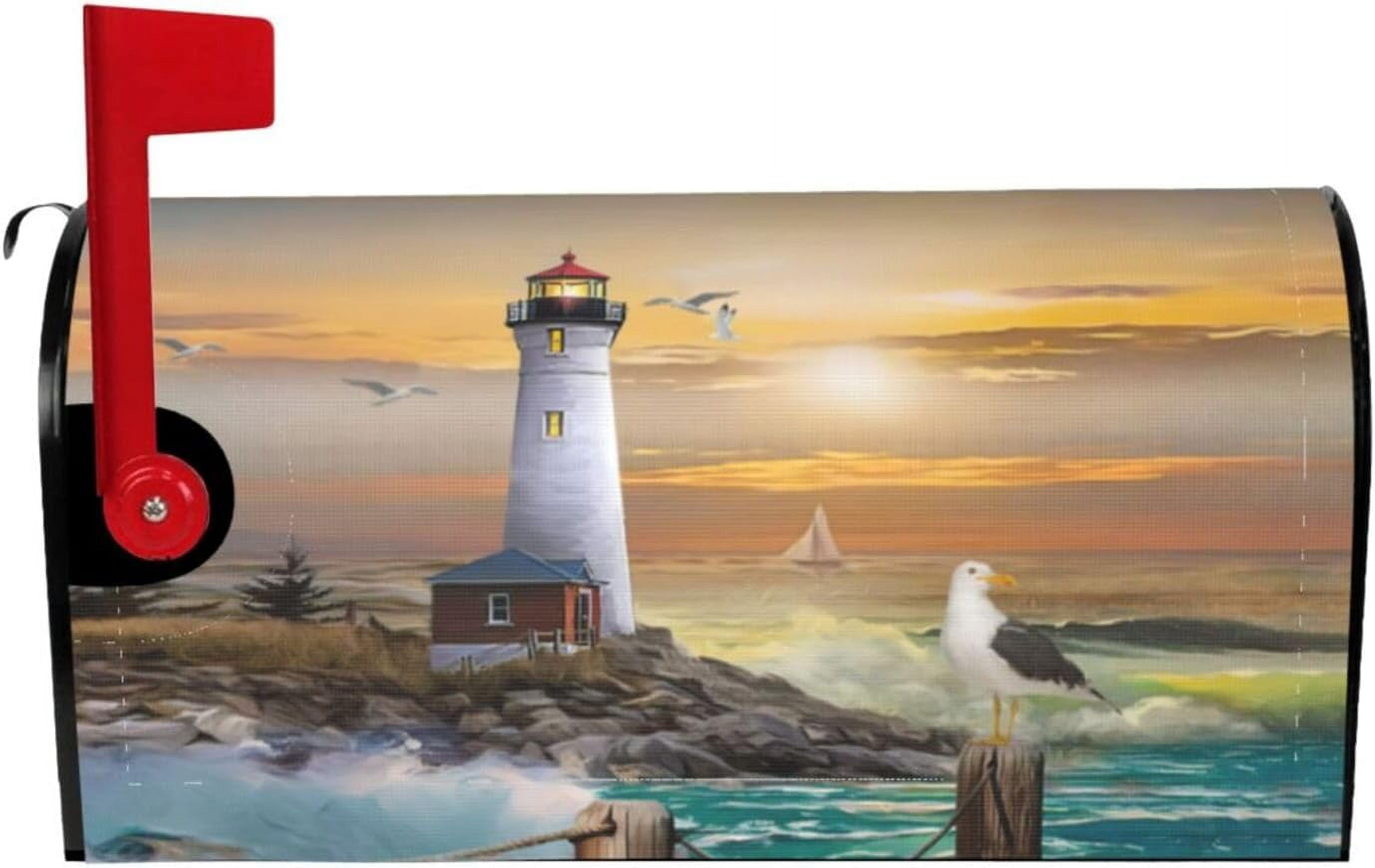 Wreath Buffalo Plaid Mailbox Covers, Welcome Magnetic Mailbox Cover ...